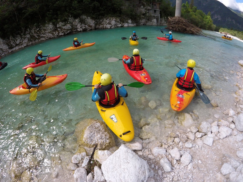 Kayak lessons for beginners on Soča | Kayak Soča